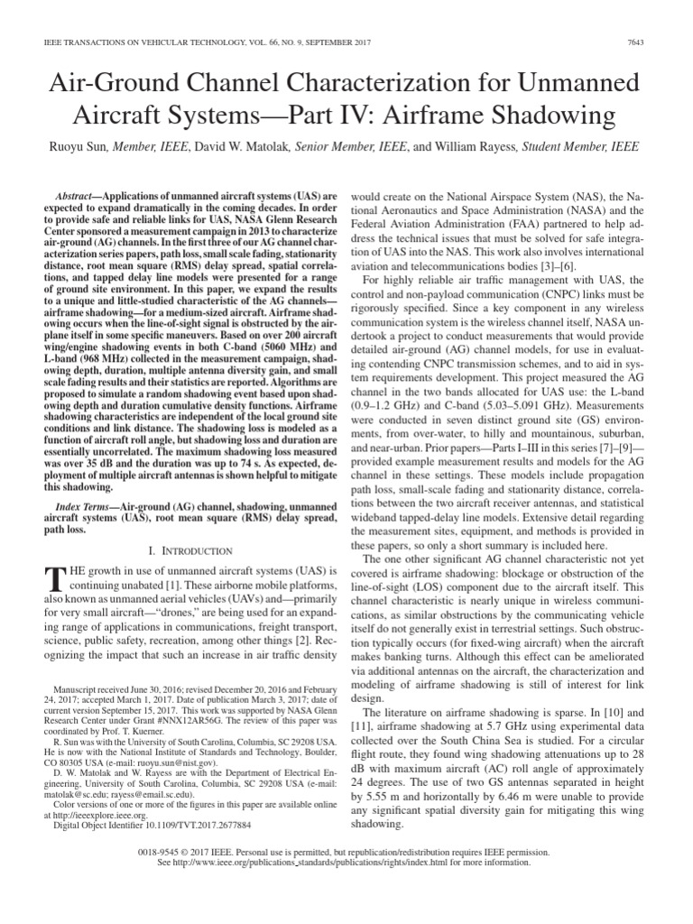 Air-Ground Channel Characterization For Unmanned Aircraft Systems-Part ...