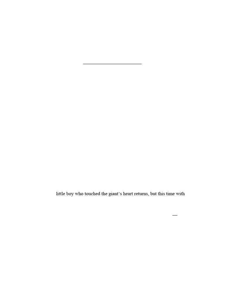 The Selfish Giant Summary | PDF