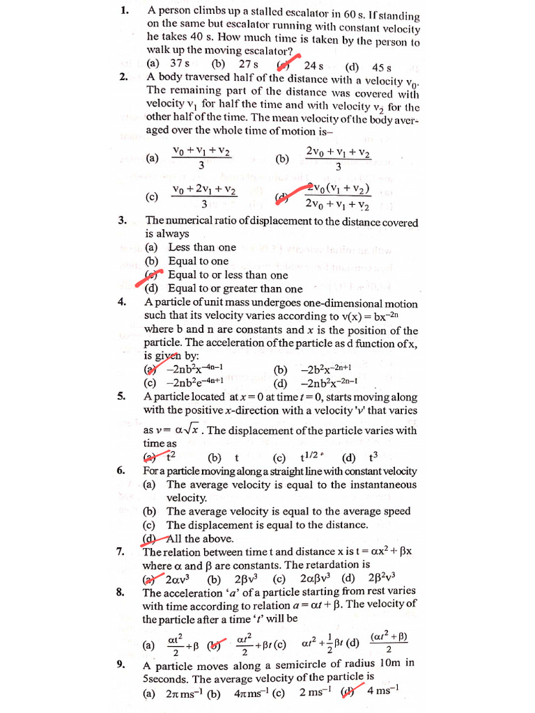 P CH-2 Kinematics | PDF