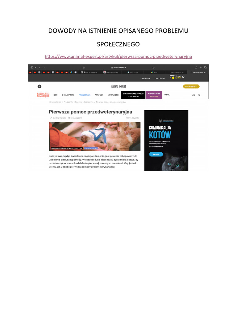 1. DOWODY NA ISTNIENIE OPISANEGO PROBLEMU | PDF