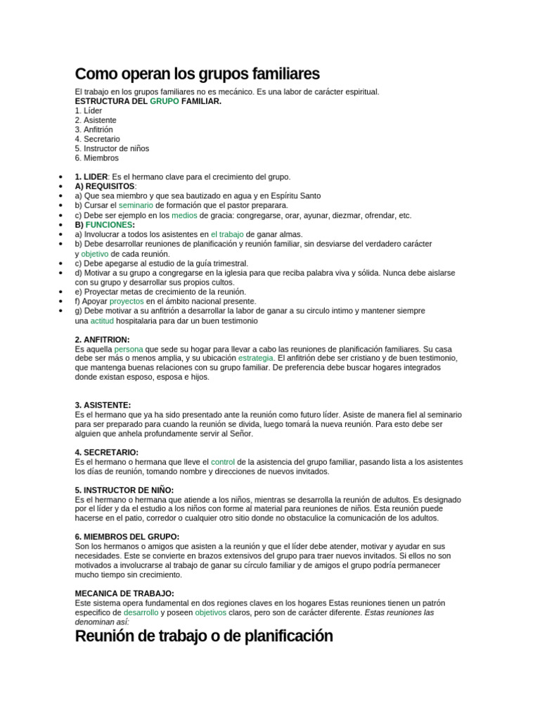 Como Operan Los Grupos Familiares | PDF