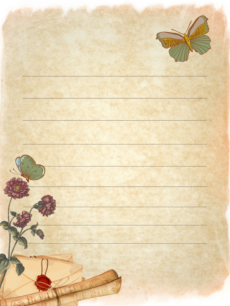 Beige Rustic Vintage Lined Paper | PDF