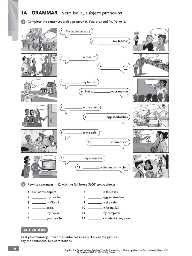 Grammar 1a 1b 1c | PDF