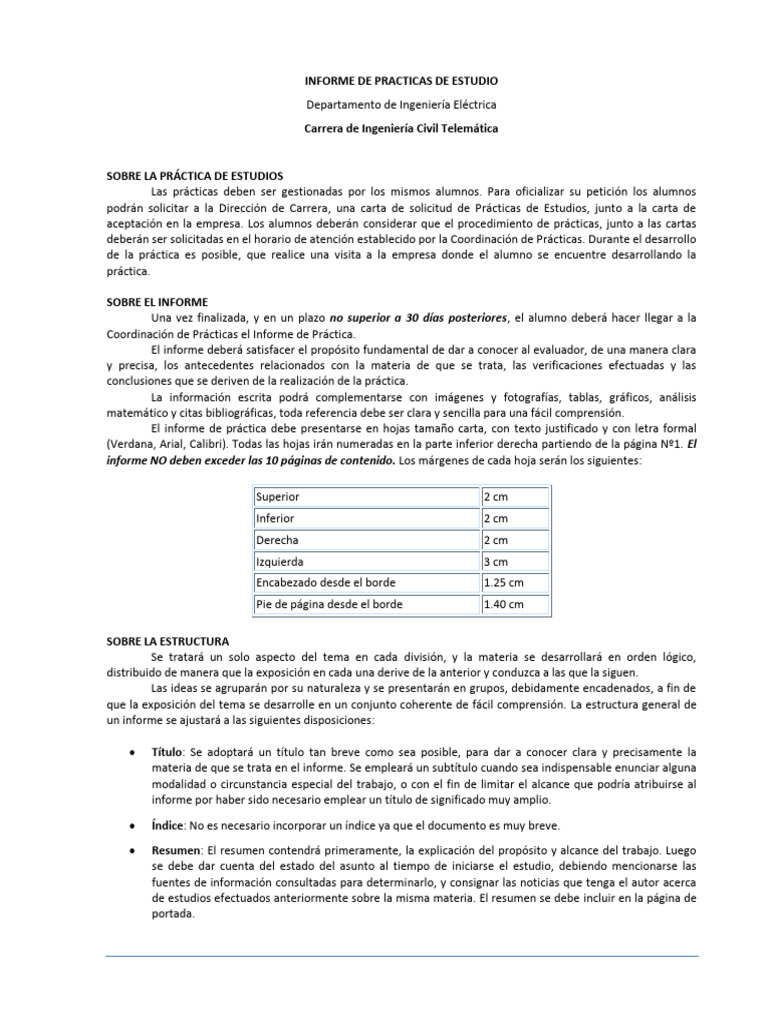 Plantilla Informe de Prã¡cticas I-II ICTelemÃ¡tica | PDF
