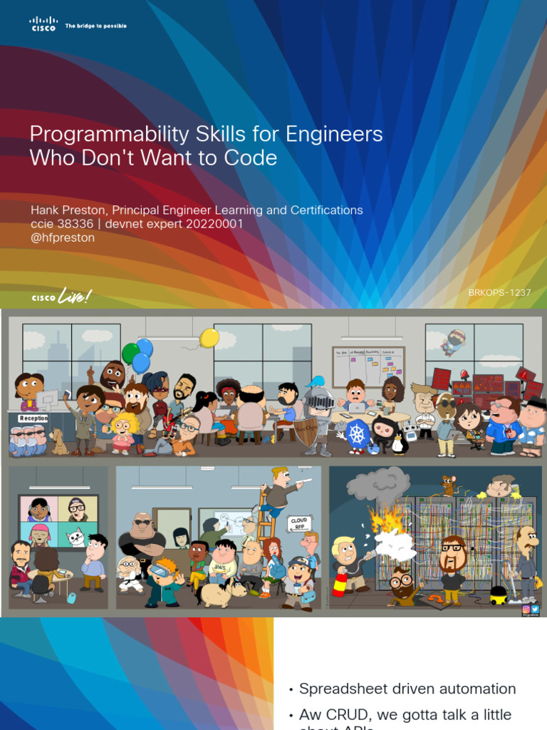 CL - AM24 - BRKOPS-1237 - Programmability Skills For Engineers Who Don't Want To Code | PDF ...
