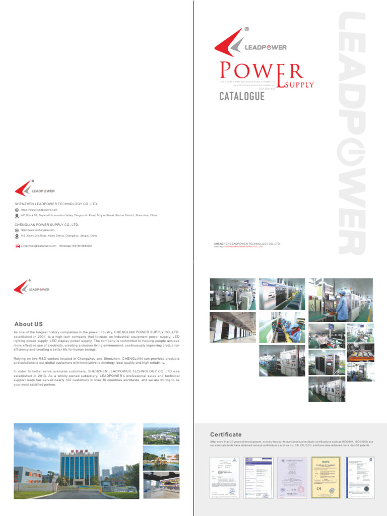 Leadpower Catalogue Hk2023 | PDF | Electrical Engineering | Electricity