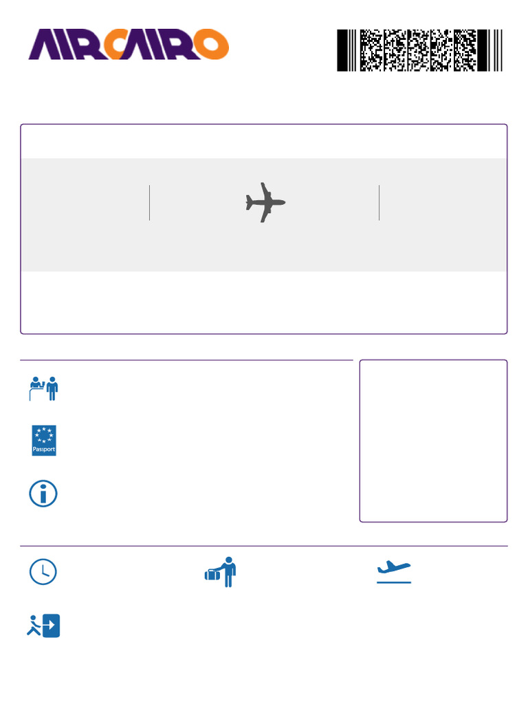 Your Boarding Pass To Sharm El Sheikh - AIR CAIRO | PDF | Aviation | Transport