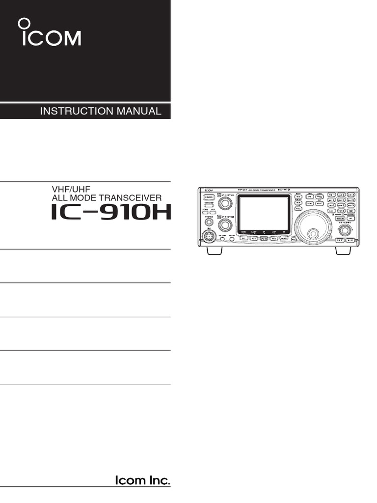 IC-910H Usuario | PDF | Frequency Modulation | Microphone