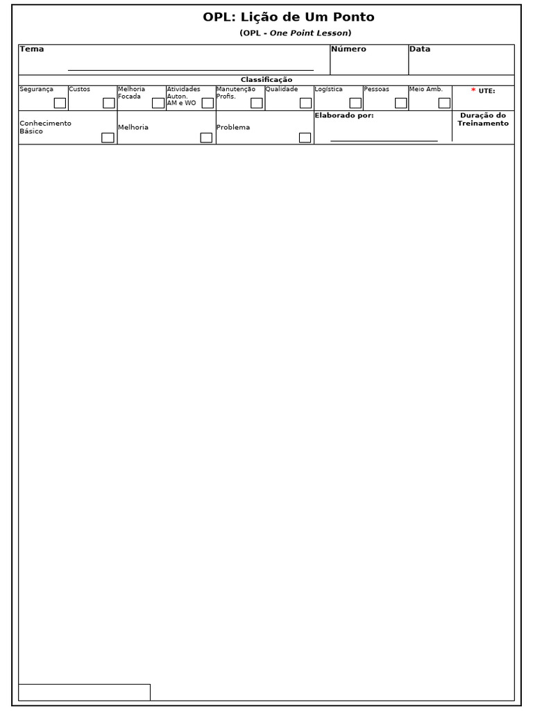 13-Formulário Padrão de OPL | PDF