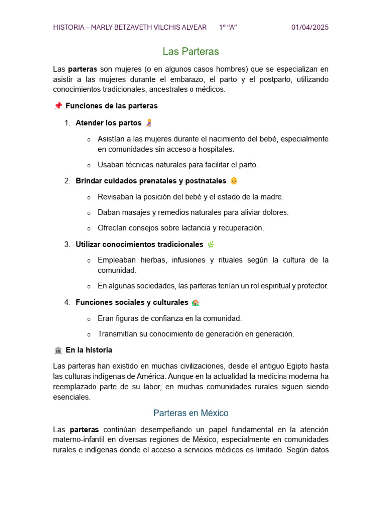 Parteras Tradicionales en México | PDF | Partería | Parto