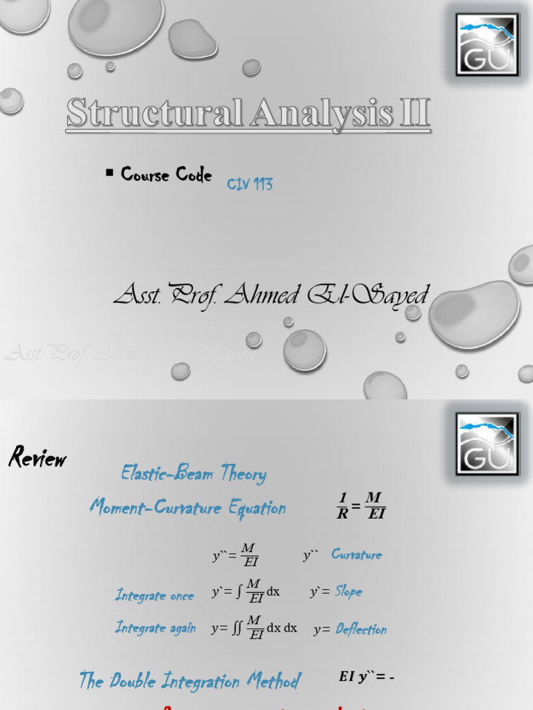 Lecture (3) of Structural Analysis (2) CIV113 | PDF | Beam (Structure) | Mechanical Engineering