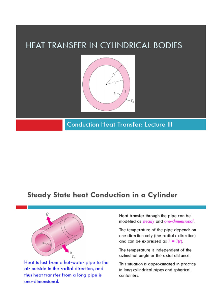 Lect III HTF - 720S in Cylindrical Bodies | PDF | Thermal Insulation ...