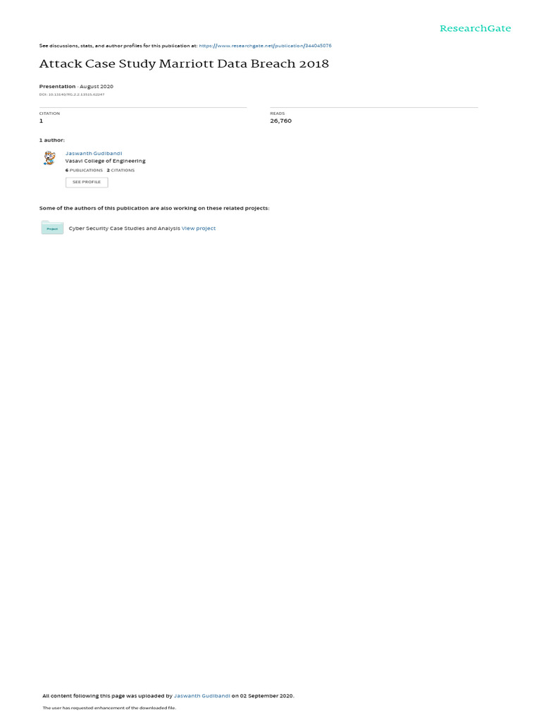 CC6f5Fr0TE6un Ra9NxOUQ - Applied Project - Attack Type - Company Format | PDF | Marriott ...