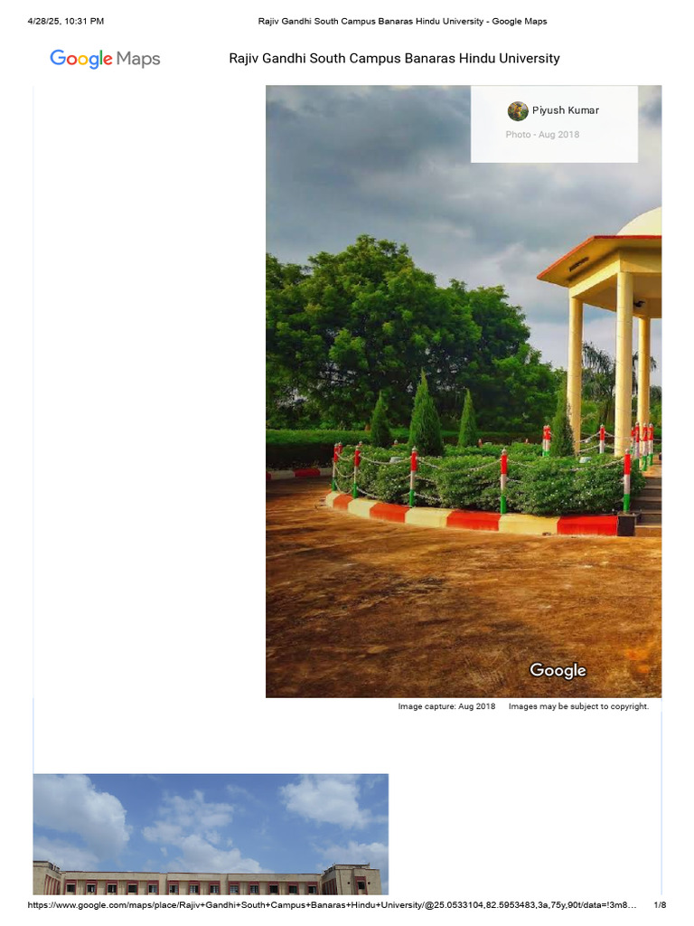 Rajiv Gandhi South Campus Banaras Hindu University - Google Maps | PDF