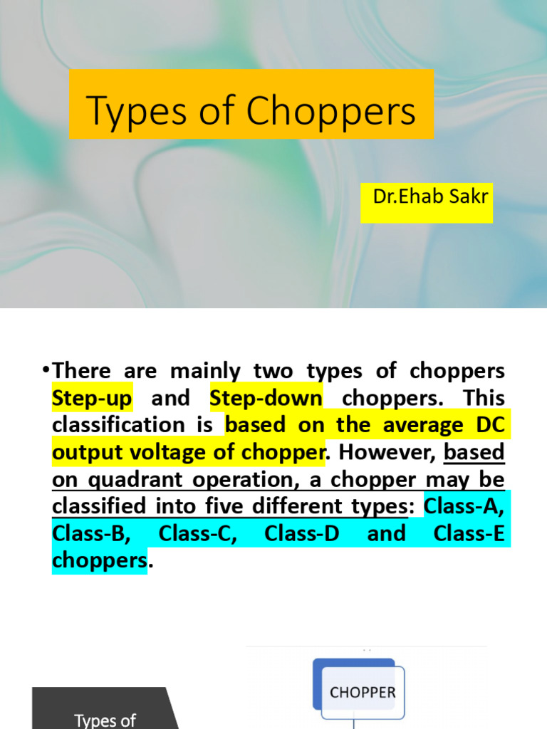 Types of Chopper (L7) 22!4!2025 | PDF | Amplifier | Electrical Engineering