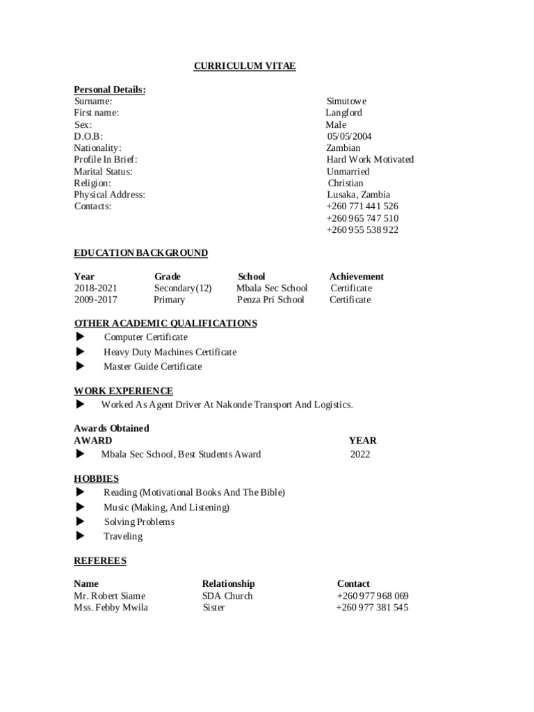 Curriculum Vitae PDF | PDF