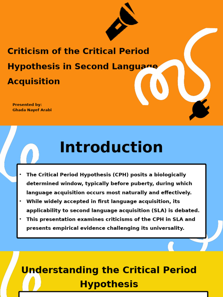 Criticism of The Critical Period Hypothesis | PDF | Second Language ...