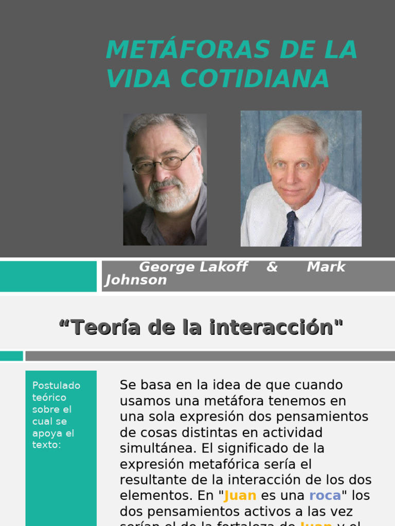Metáforas | PDF | Metáfora | Experiencia