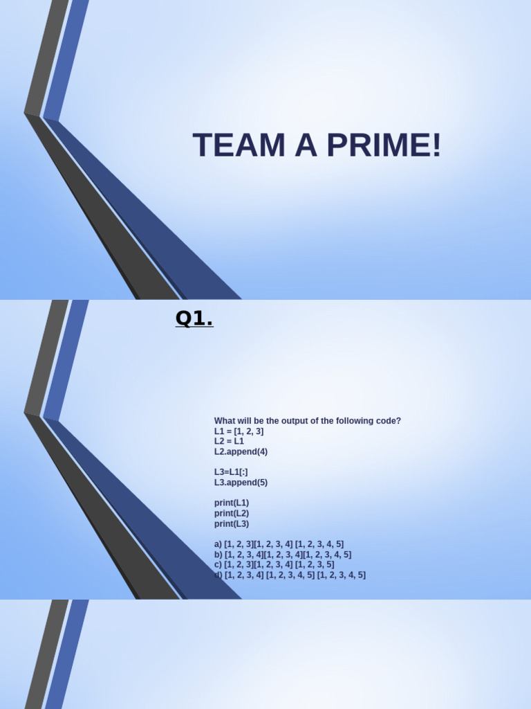 Python Code Output Quiz | PDF