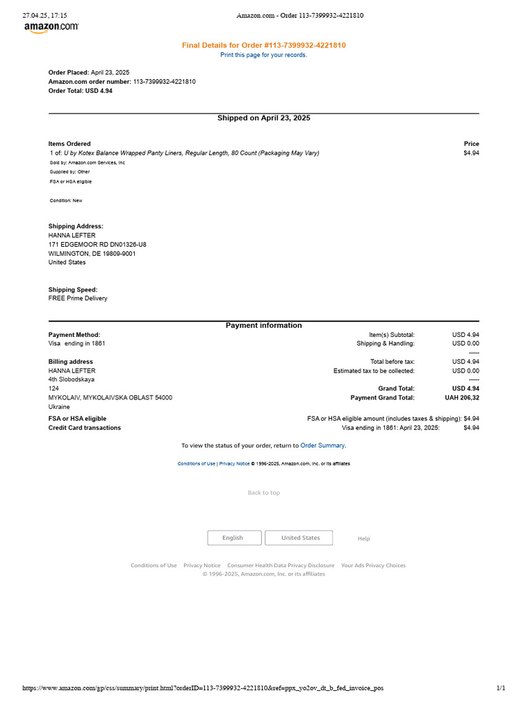Order | PDF | Visa Inc. | Business