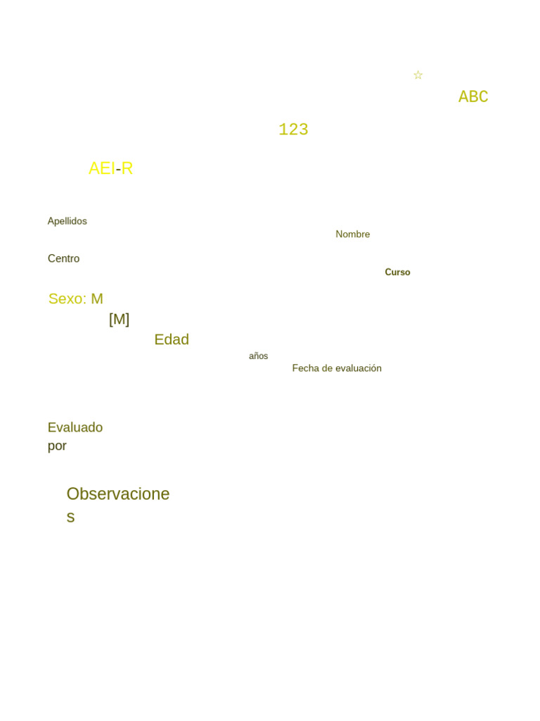 AEI-R Cuadernillo | PDF