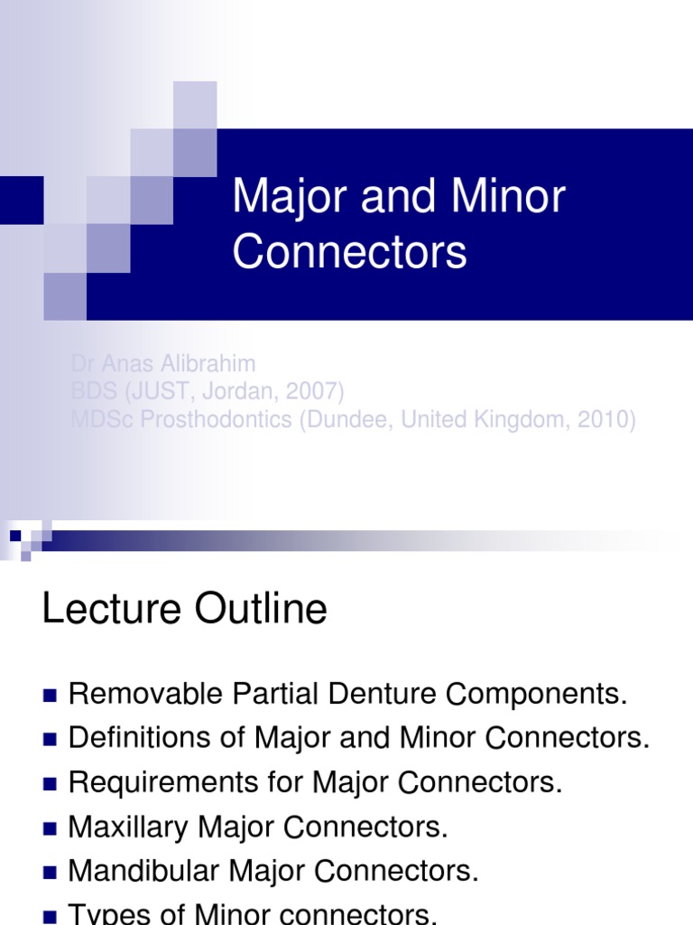Major and Minor Connectors | PDF | Tongue | Dentures