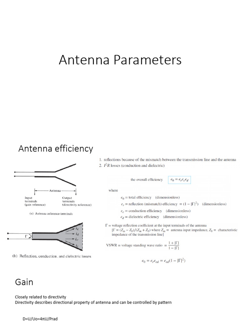 Antenna Parameters | PDF