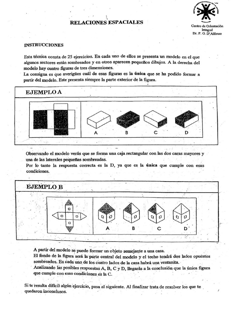 Razonamiento Relaciones Espaciales | PDF