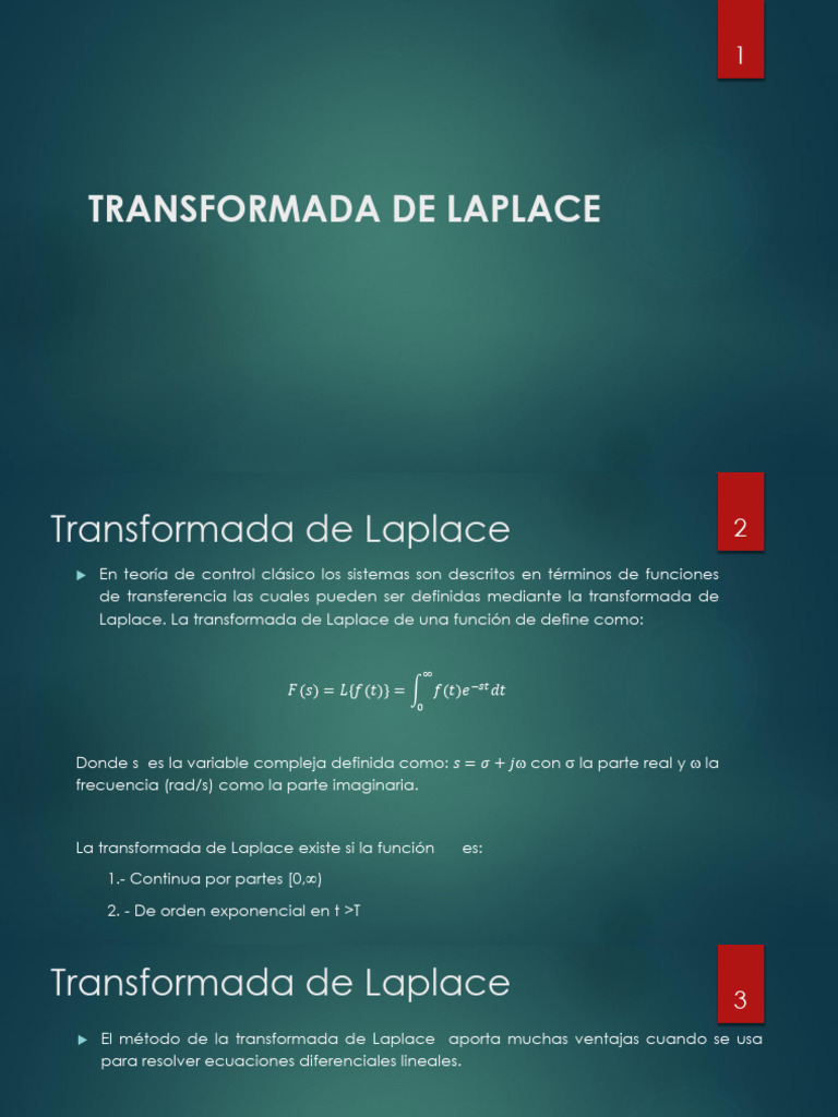 Transformada de Laplace | PDF | Transformada de Laplace | Ecuaciones