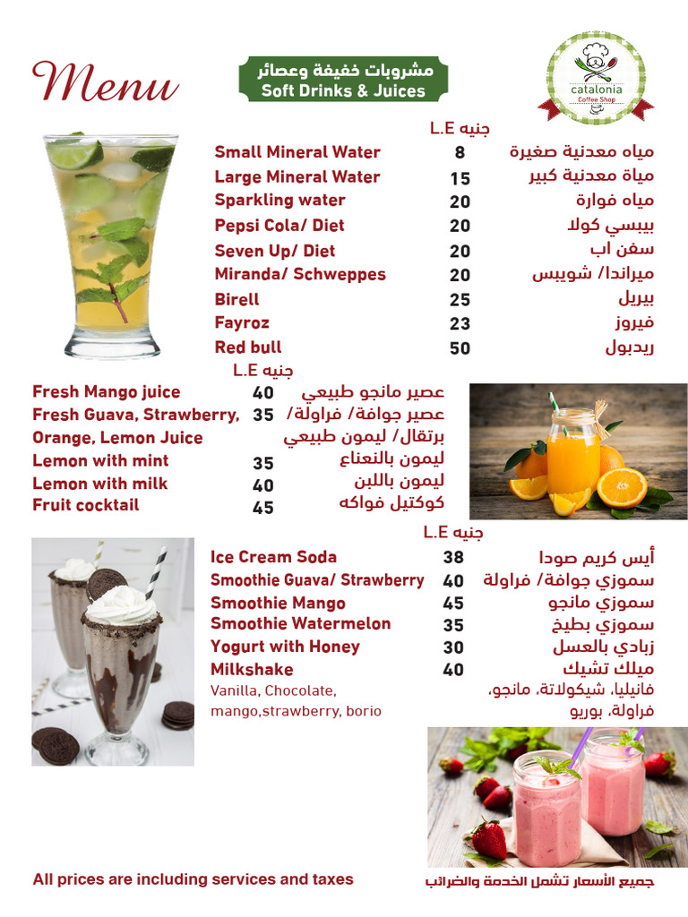 Pharaohs Menu Edit Design | PDF