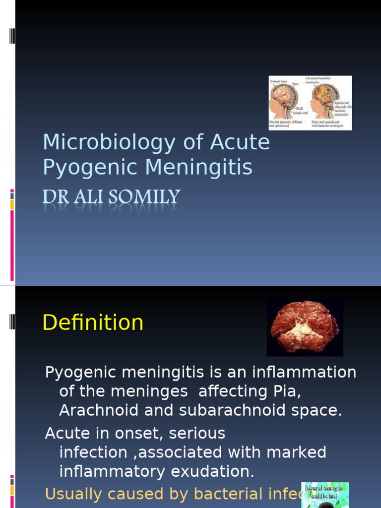 L3 - Microbiology of Acute Pyogenic Meningitis | PDF | Meningitis ...