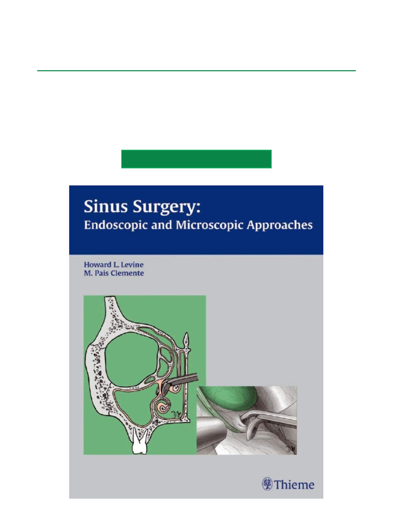 (Hot Now) Sinus Surgery Endoscopic and Microscopic Approaches 1st ...