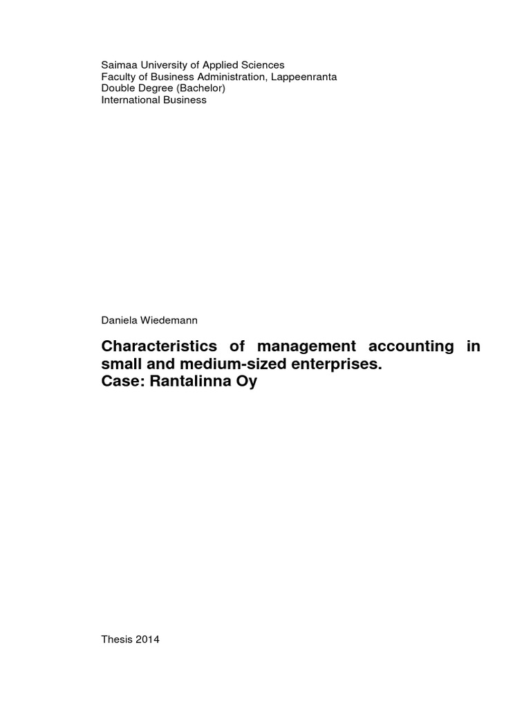 Wiedemann_Daniela Thesis | PDF | Small And Medium Sized Enterprises ...