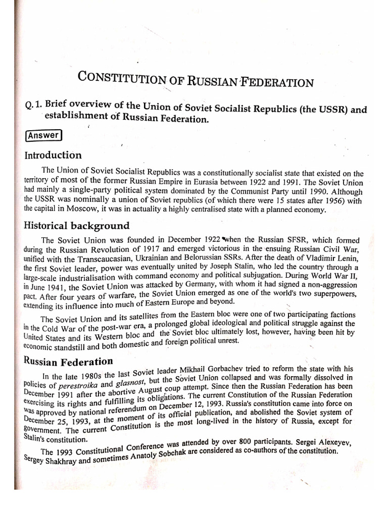 USSR Political System | PDF