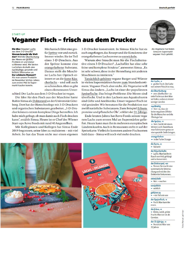 Veganer Fisch Frisch Aus Dem Drucker | PDF