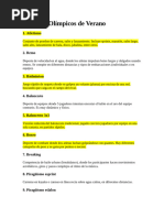 Lista de 100 deportes diferentes | PDF | Ocio | Juegos olímpicos