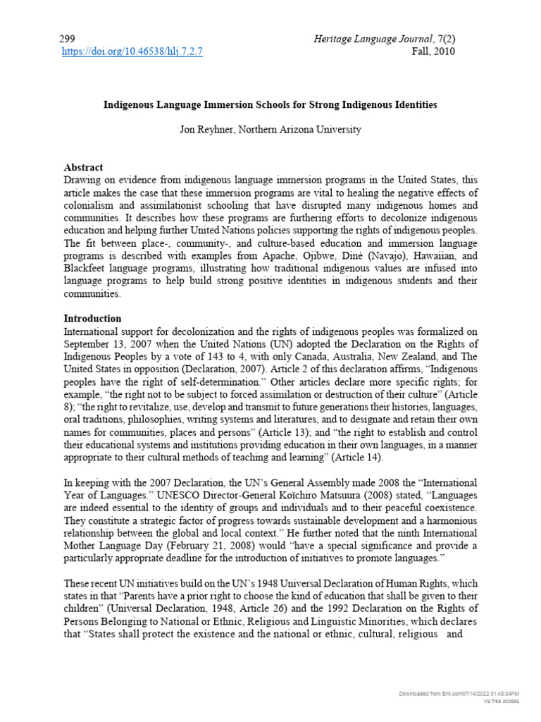 Indigenous Language Immersion Schools for Strong Indigenous Identities ...