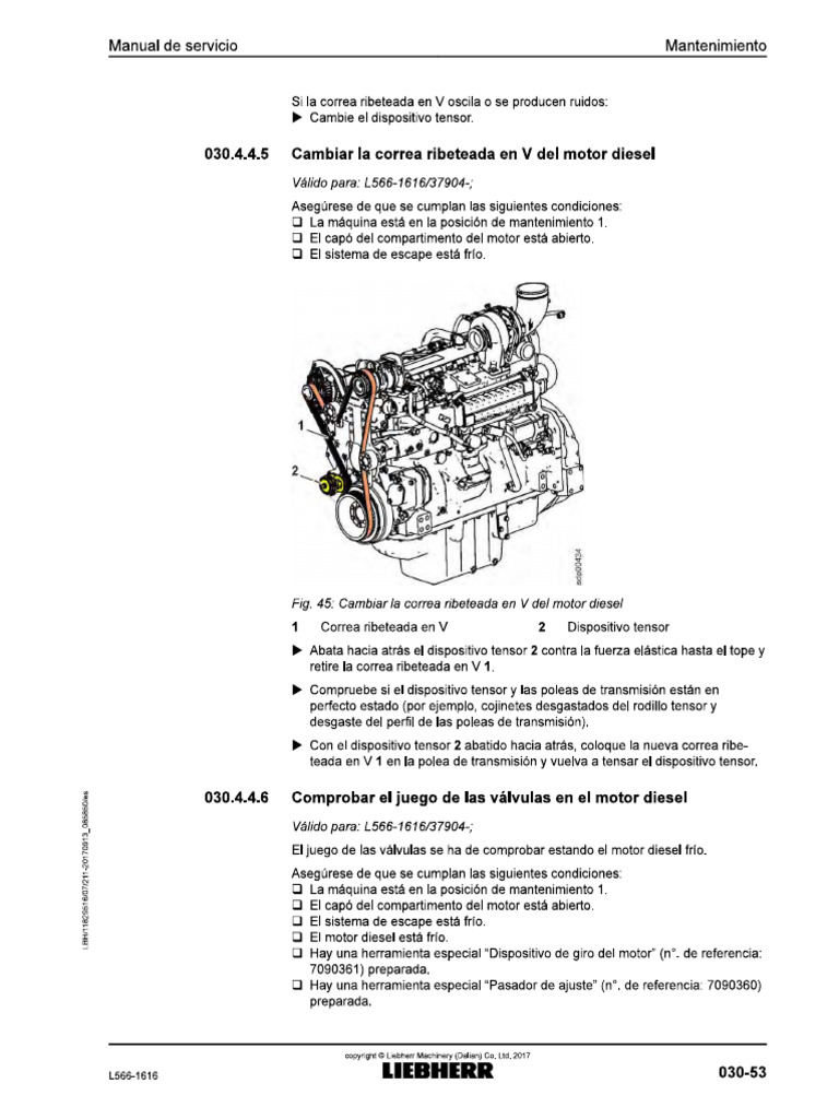 Regulación Valvulas L566 - L580 | PDF