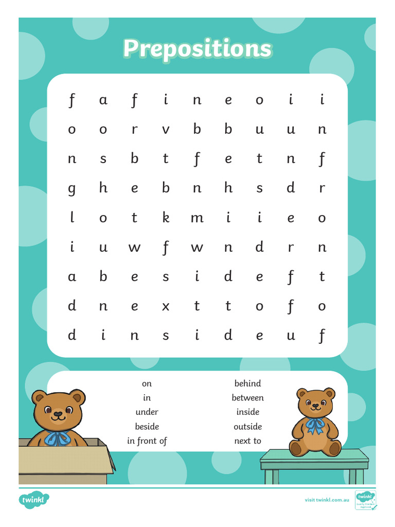 Prepositions Activities PDF | PDF