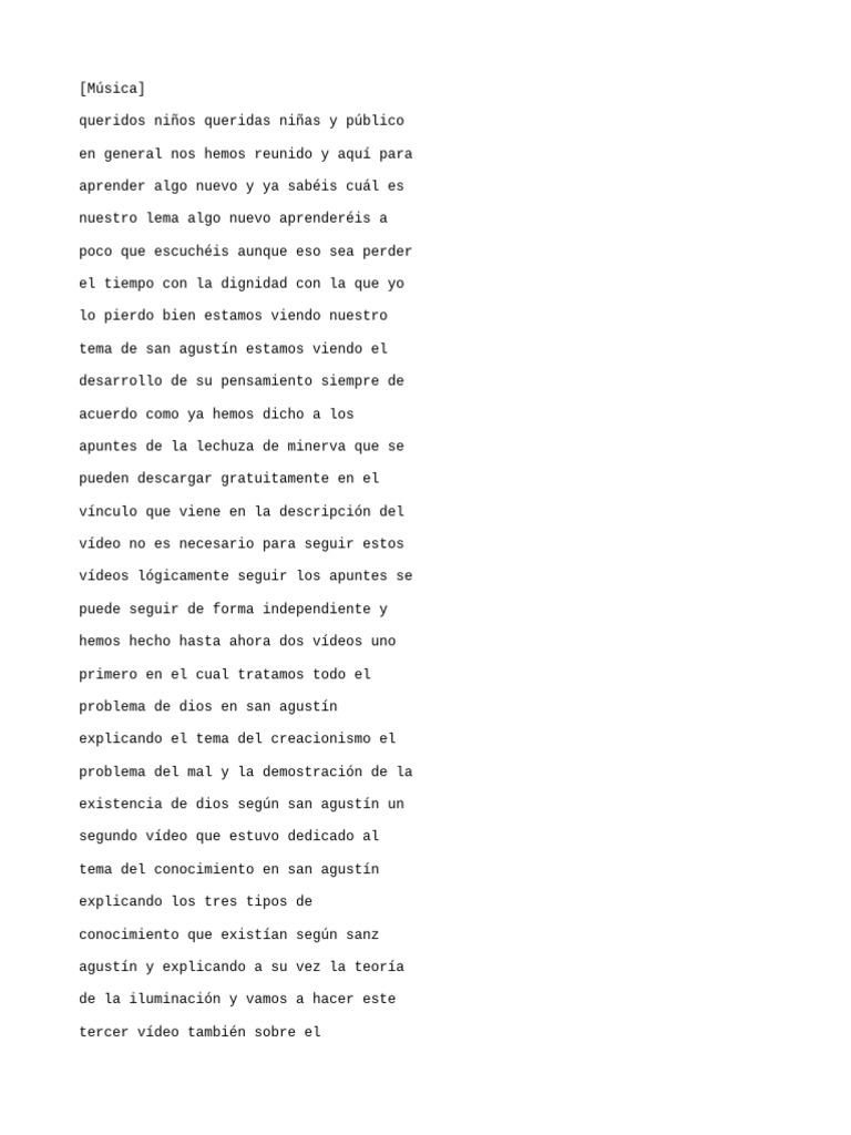 (Spanish (Auto-Generated) ) SAN AGUSTÍN - 3 - RAZÓN Y FE (DownSub - Com) | PDF | Razón | Fe