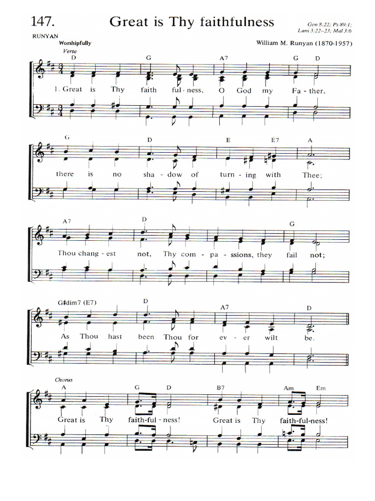 Great Is Thy Faithfulness P | PDF