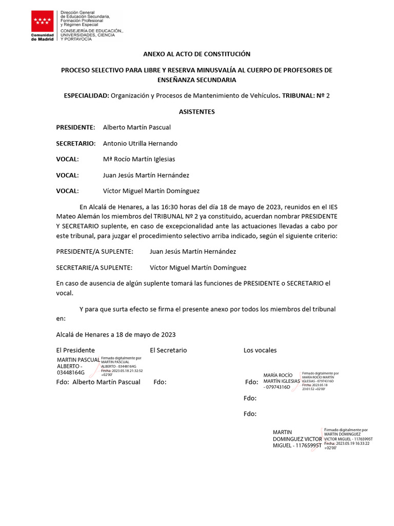 Anexo Al Acta de Constitución 23 - Signed - Signed | PDF | Gobierno