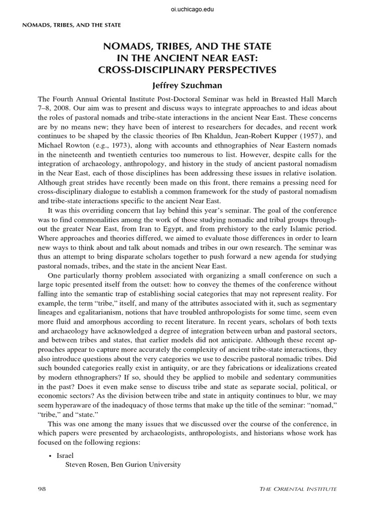 07-08 - Nomads, Tribes and The State | PDF | Nomad | Ancient Egypt