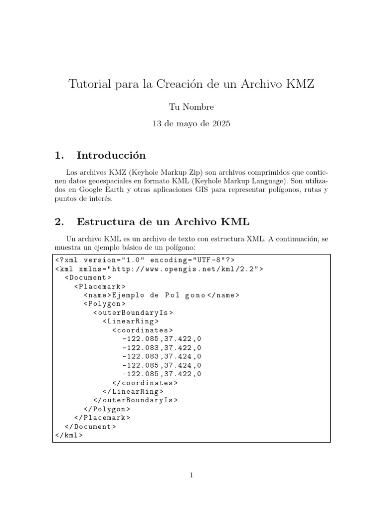 Archivos KMZ | PDF