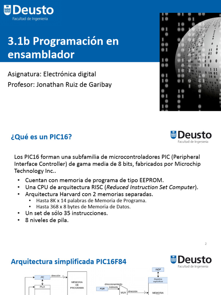 3.1b Programación en Ensamblador | PDF | Lenguaje ensamblador | Unidad Central de procesamiento