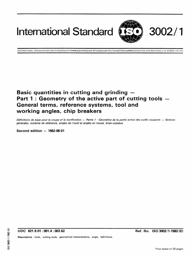 Iso 3002-1 | PDF | Machining | Metalworking