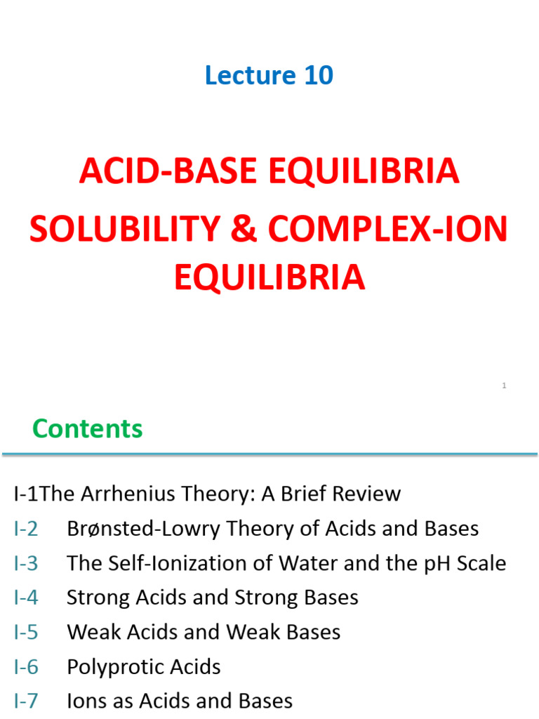 Chapter 10_Ionic Equilibrium | PDF | Acid | Chemistry