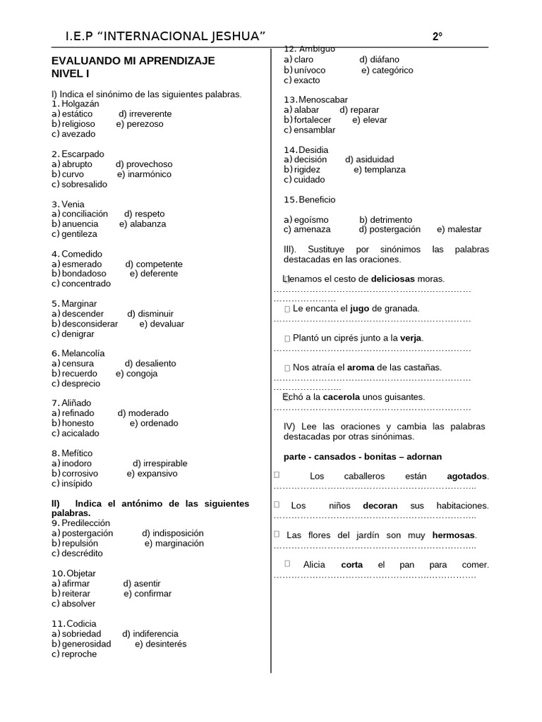 Sinoni y Antoni 2 Grupo Semilla | PDF