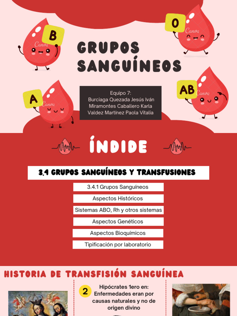 Grupos Sanguíneos y Transfusiones | PDF | Tipo de sangre | Dominancia (Genética)