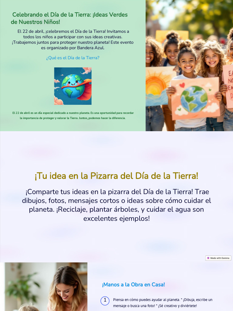Celebrando El Dia de La Tierra Ideas Verdes de Nuestros Ninos | PDF ...